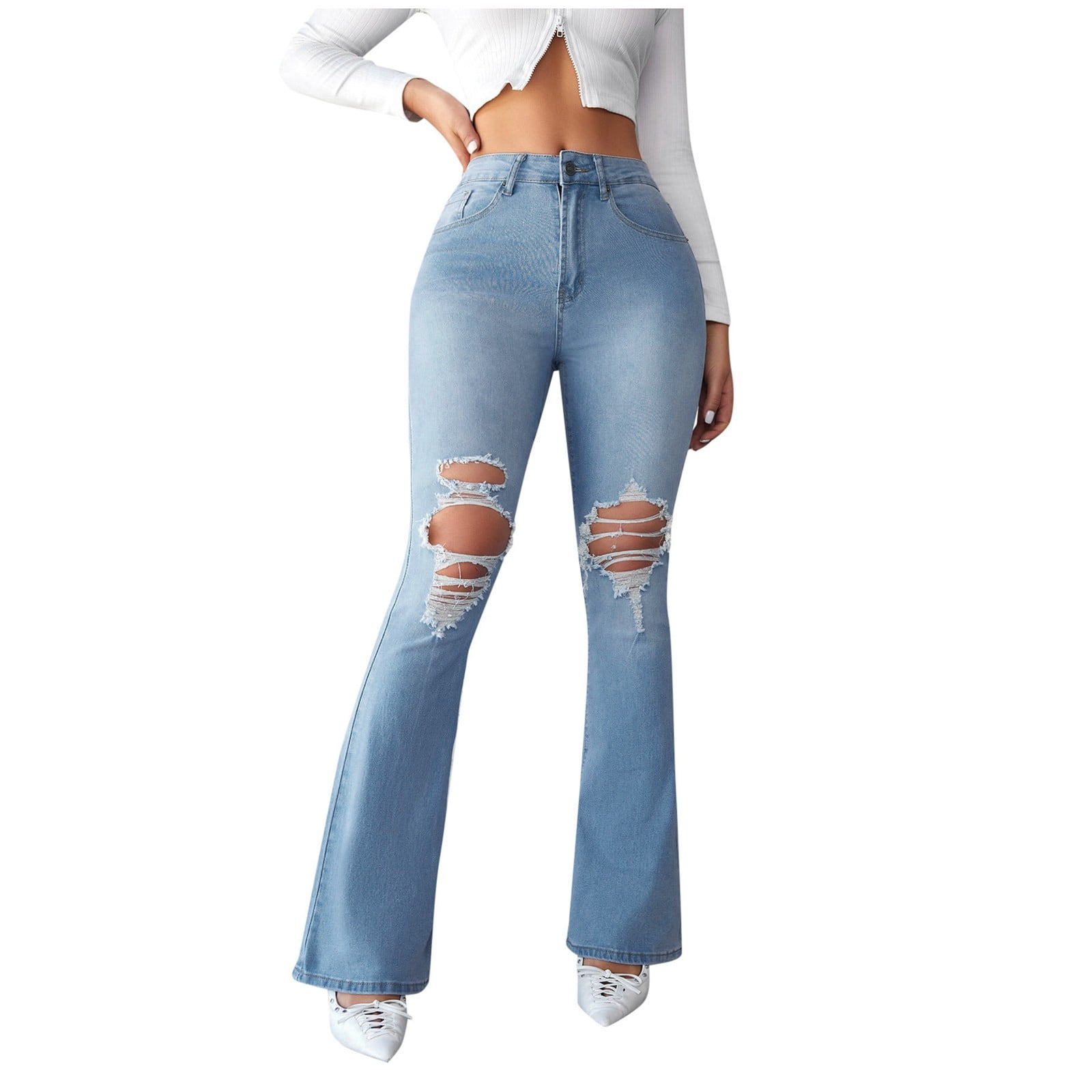 Fsqjgq Womens Jeans Trendy Jeans for Women High Rise Jeans for Women ...