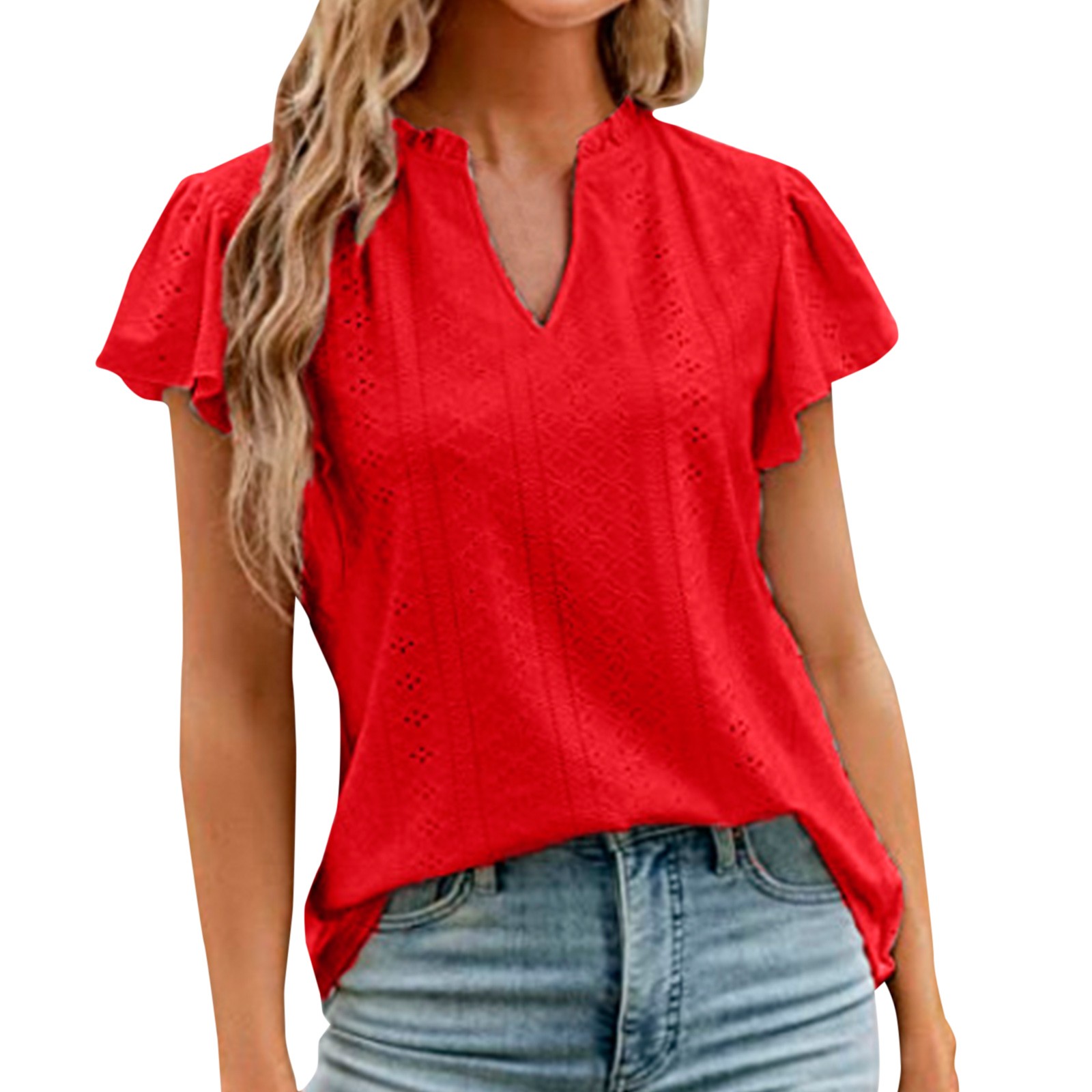 Fsqjgq Womens Shirts Basic Asymmetrical Tops for Women Spring and ...