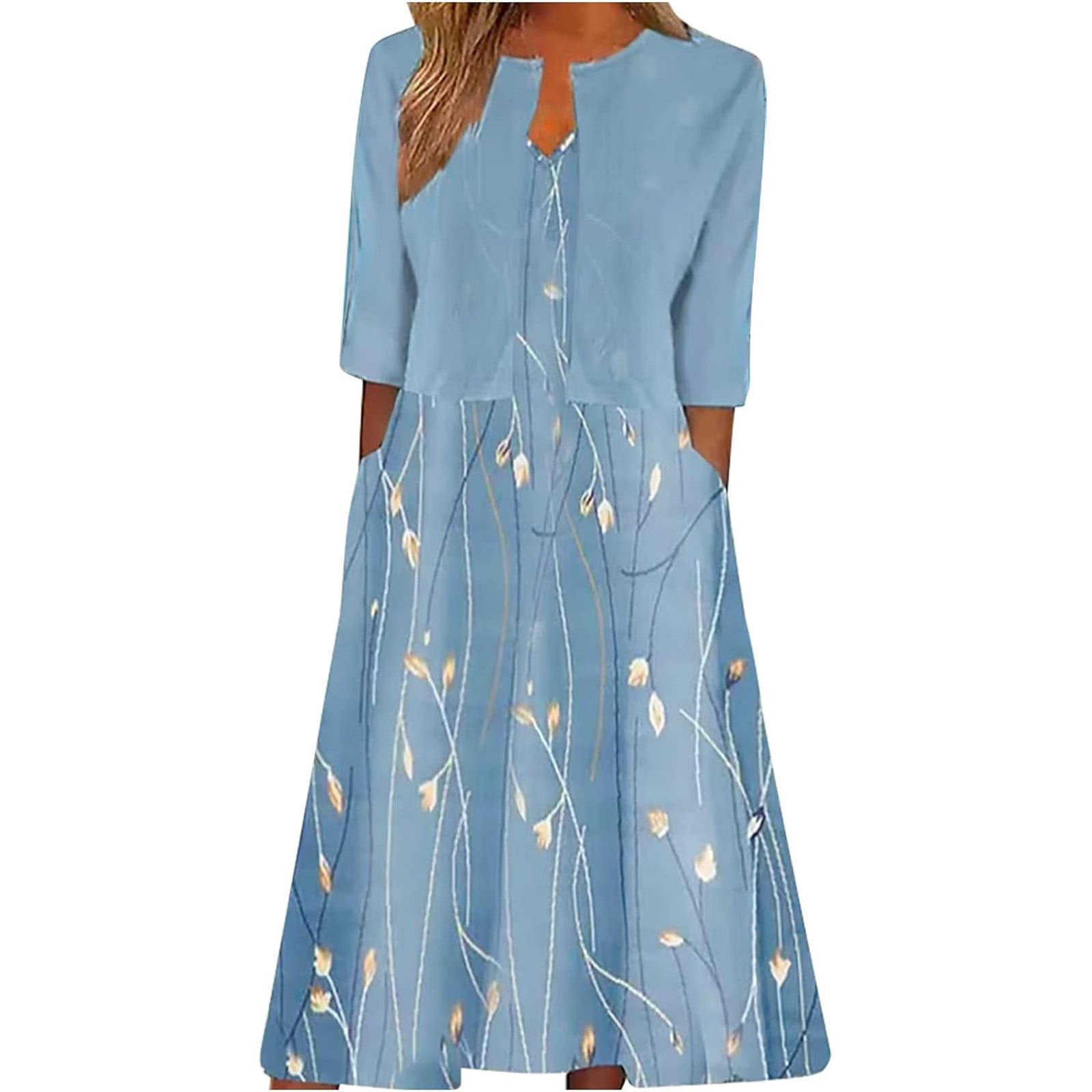 Fsqjgq Womens Summer Dresses Dresses for Women Casual Dress Vacation ...