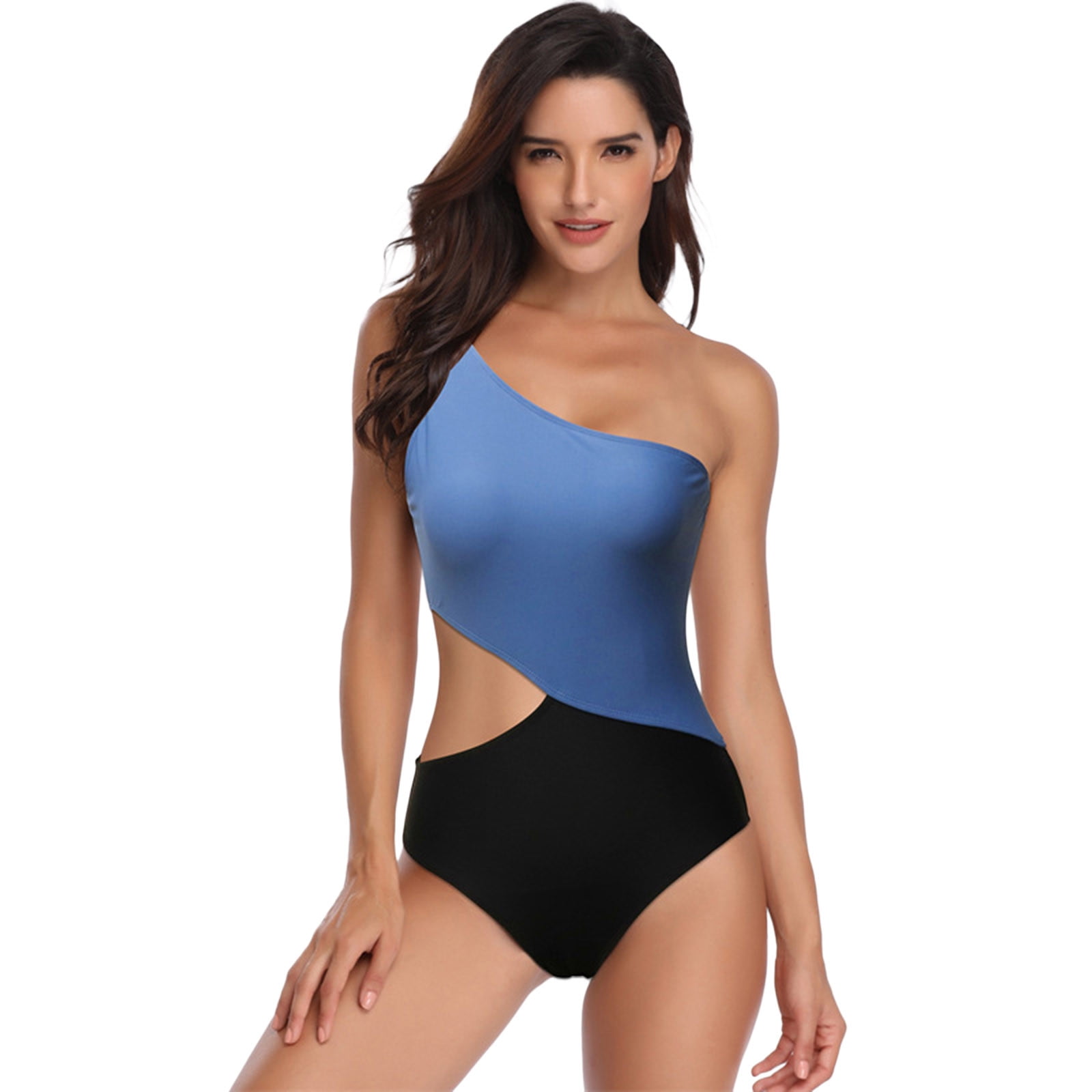 Fsqjgq Womens Swimsuits One Piece Bikinis Tummy Control One Shoulder