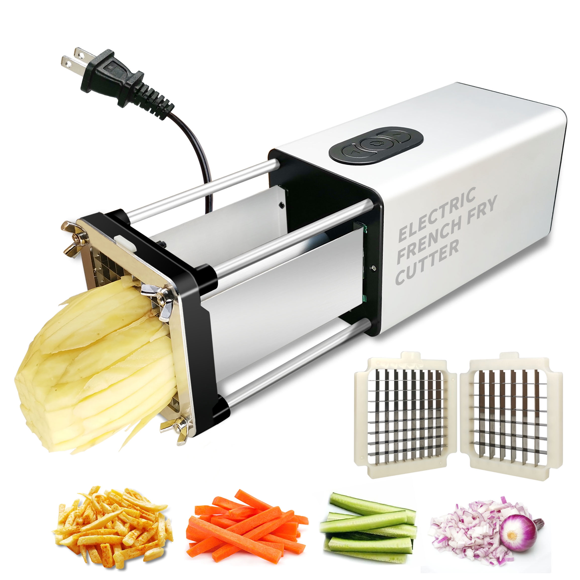 Fstcrt Electric Food Prep Cutter, Potato Slicer with 1/2 & 3/8-Inch ...