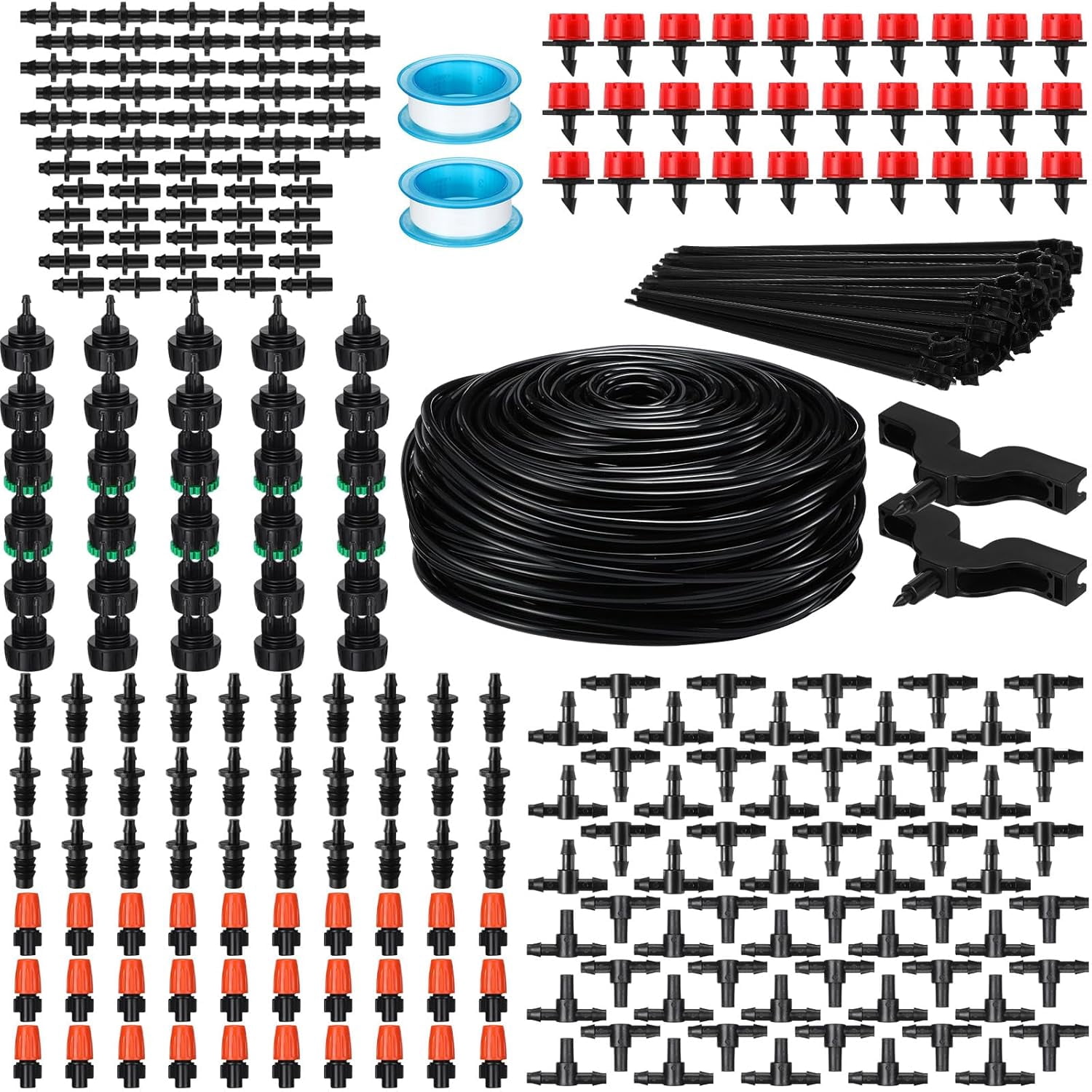 Ft Drip Irrigation Kit 1/4'' Irrigation System Tubing Distribution Hose ...