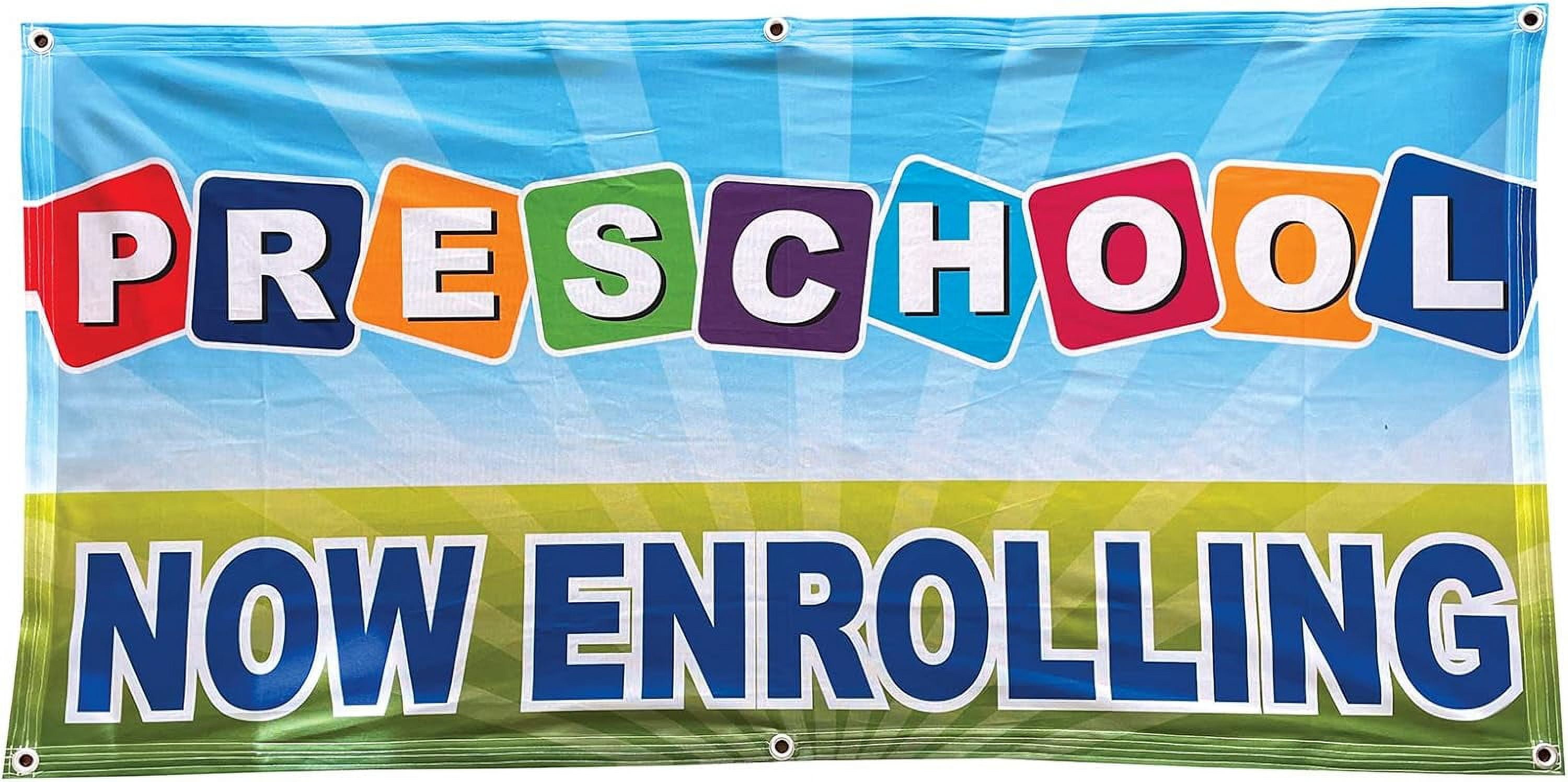 Ft NOW ENROLLING Banner Vinyl Alternative Sign bgb Fabric - Walmart.com