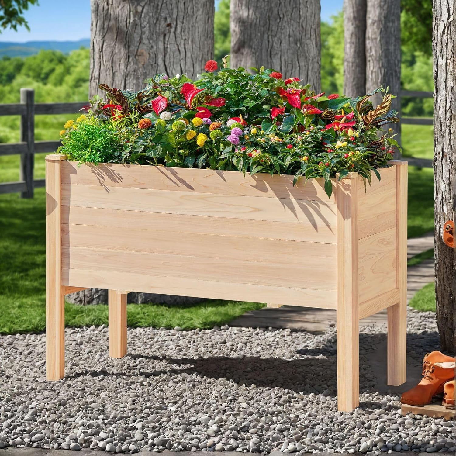 Ft Raised Garden Bed - Features Legs, Drainage Holes, Ideal for ...
