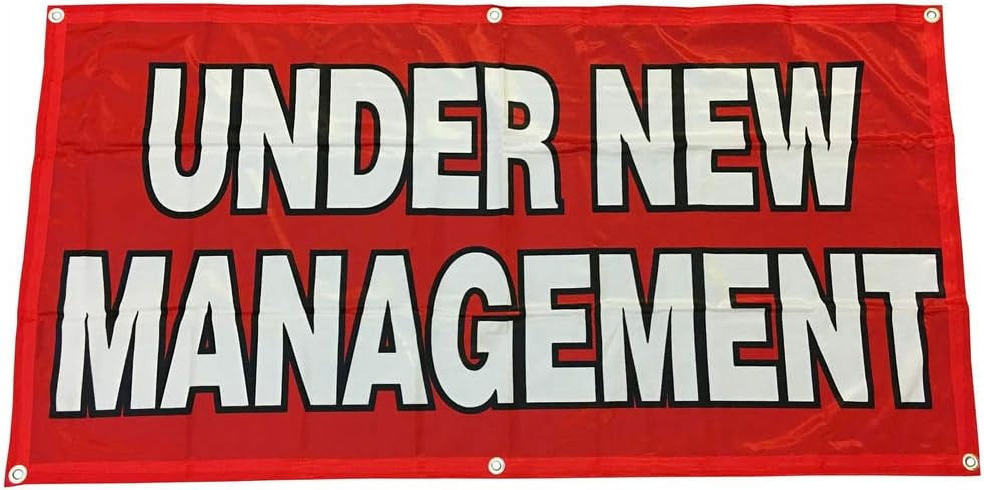 Ft Under New Management Banner Vinyl Alt Sign - Fabric rb - Walmart.com
