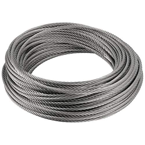 Ft Wire Rope, Thickened 1/4 Stainless Steel Cable, 6400lbs Breaking ...