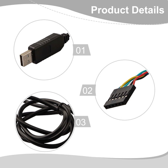 Ftdi Ft232Rl Module Ft232R Usb Cable Usb 2.0 Full Speed 6-Way Sil ...