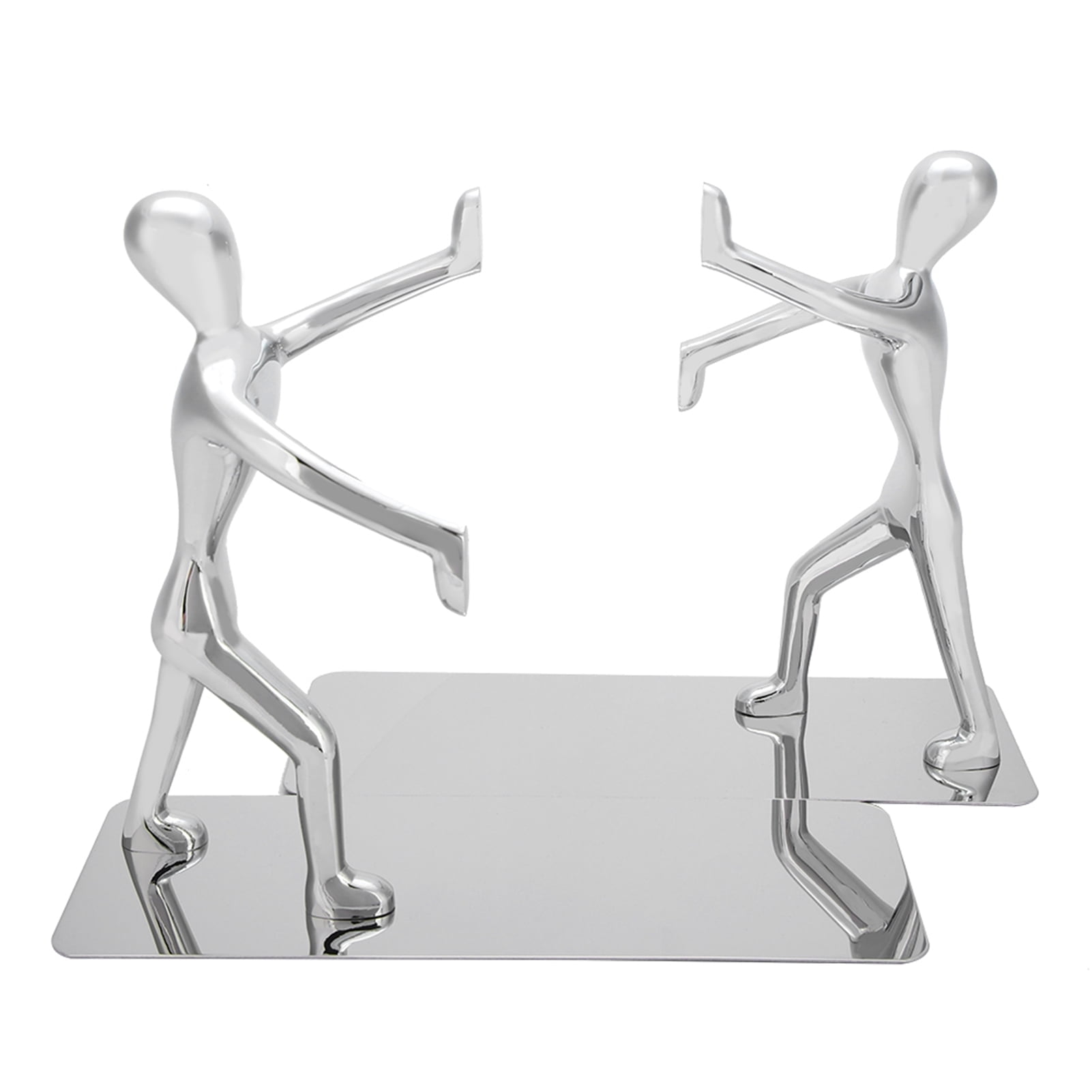 Ftory Metal Bookends - Stainless Steel Decorative Small Humanoid ...