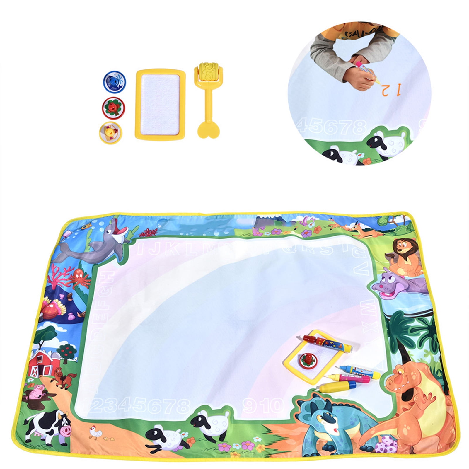 Ftory Water Drawing Board,Reusable Magic Water Drawing Painting Board ...