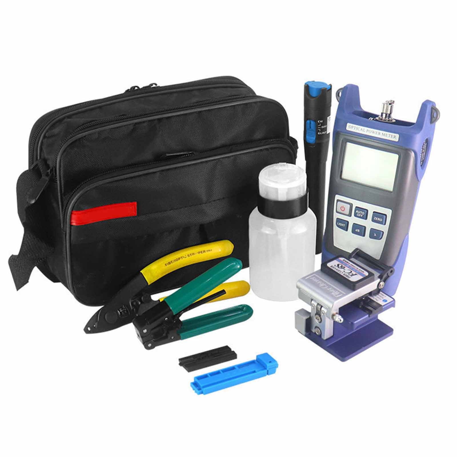 FTTH cold splicing kit FC-6S fiber cutter Red light pen Optical power ...