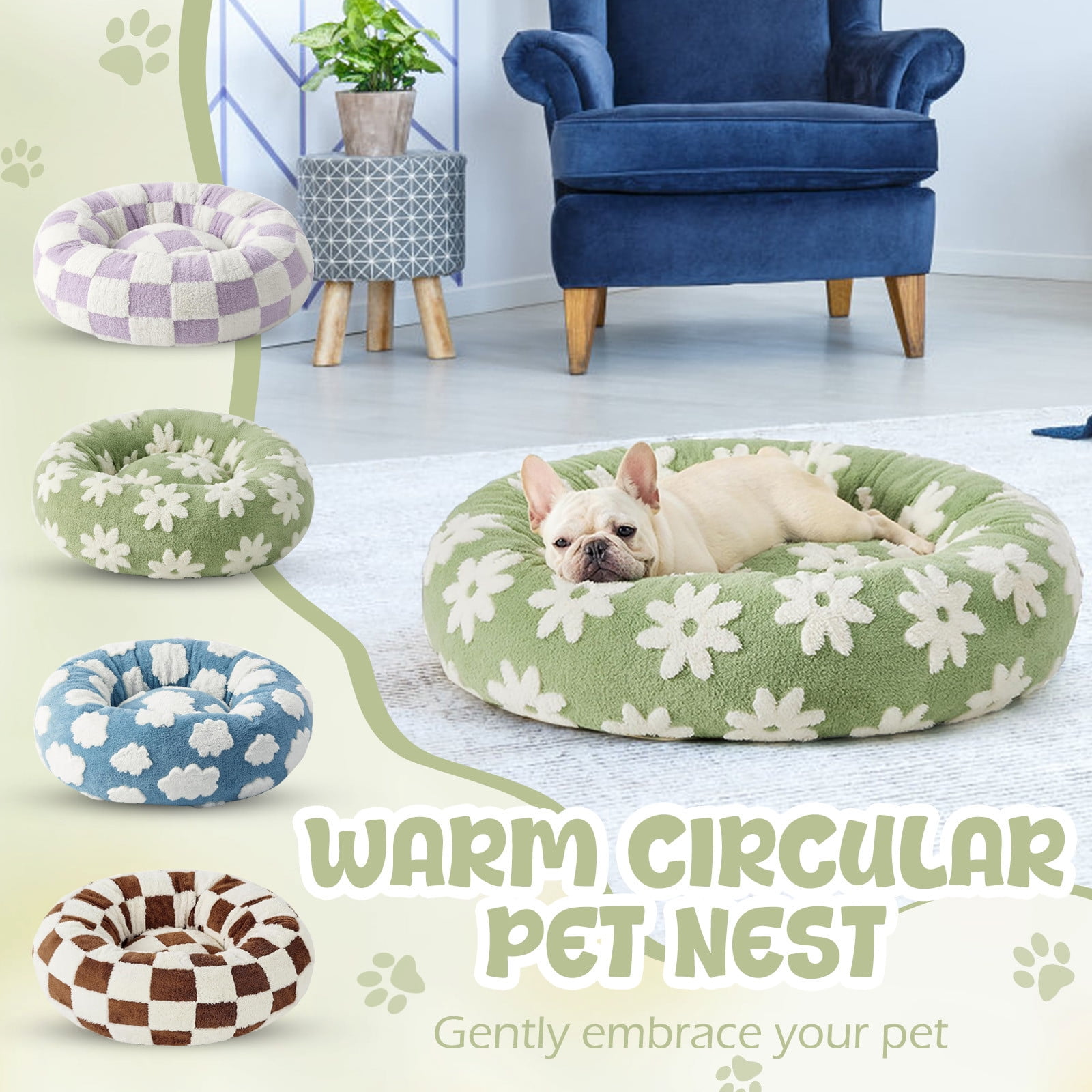 Ftwujt Cat Bed， Puppy Essentials， Dog Bed Medium Size Dog， Dog Beds ...