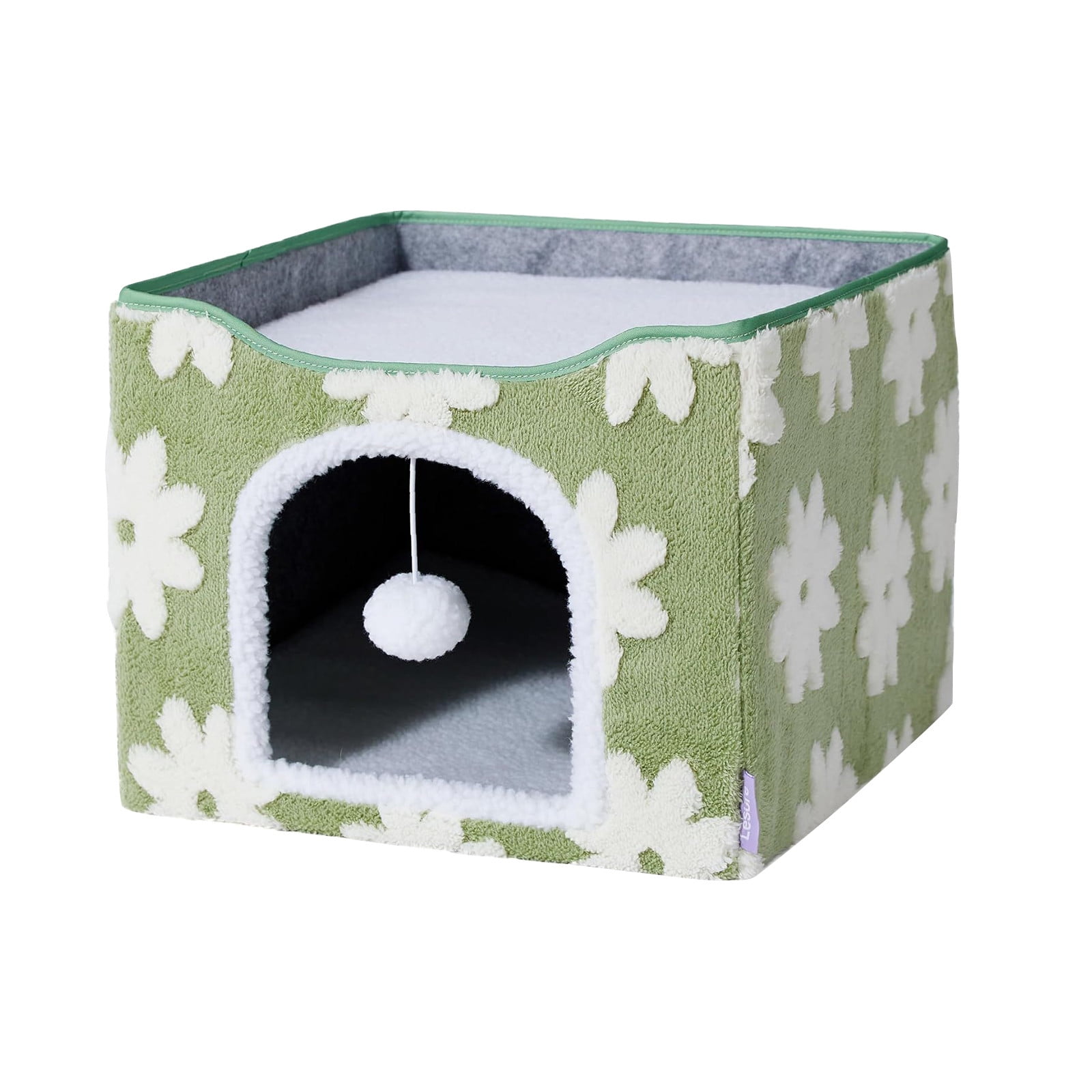 Ftwujt Cat Beds,Outdoor Cat House,Indoor Cat Beds House - Large Cat Cave for Pet with Ball ...