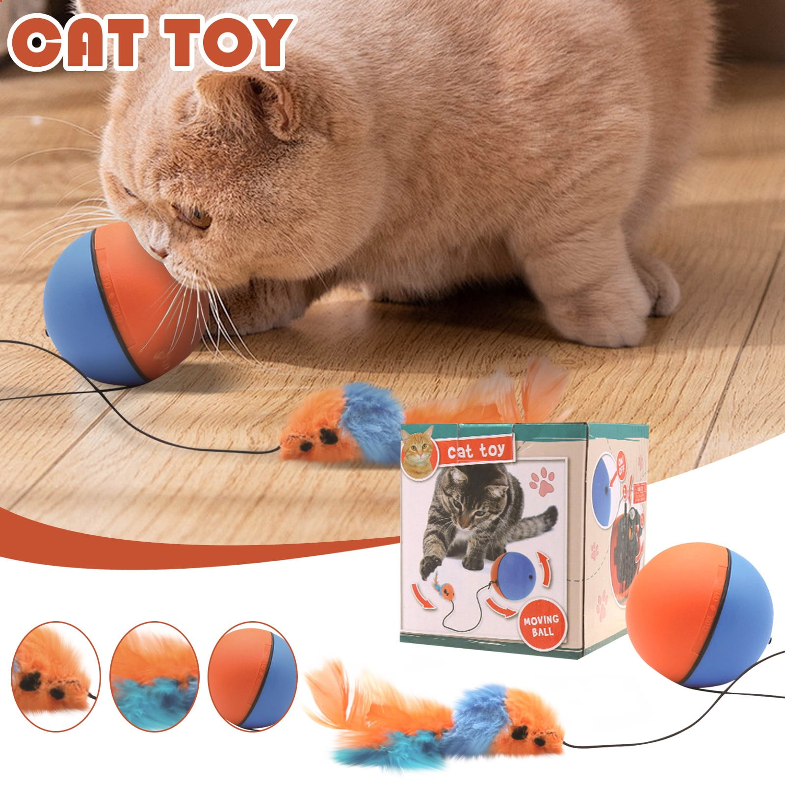 Ftwujt Cat toys Balls,Cat toy,Cat toys for Indoor Cats,Cat toy Ball ...