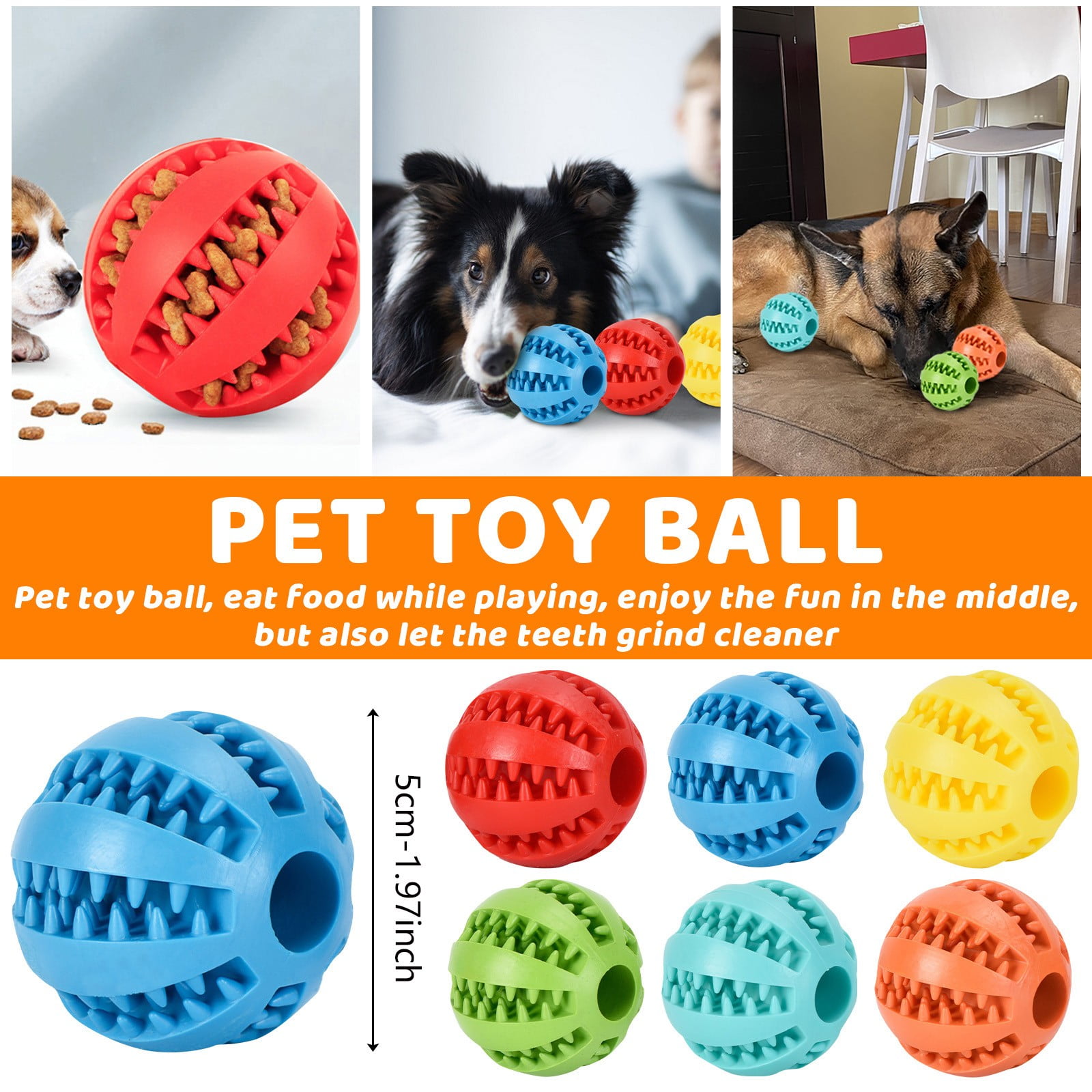 Ftwujt Dog Leakage Balls,Dog Balls,Dog Toy Ball, Nontoxic Bite ...