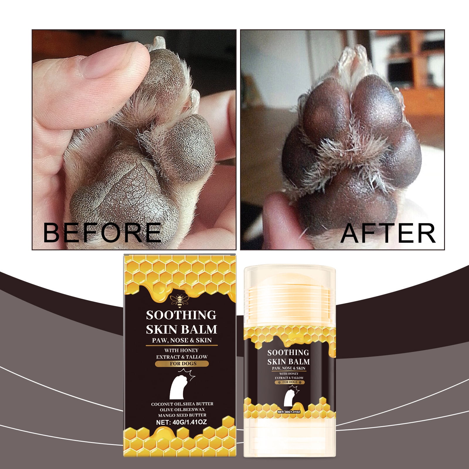 Ftwujt Dog Paw Balm,Paw Balm Dogs,Dog Nose Balm,Dog Care,Mushers Wax ...