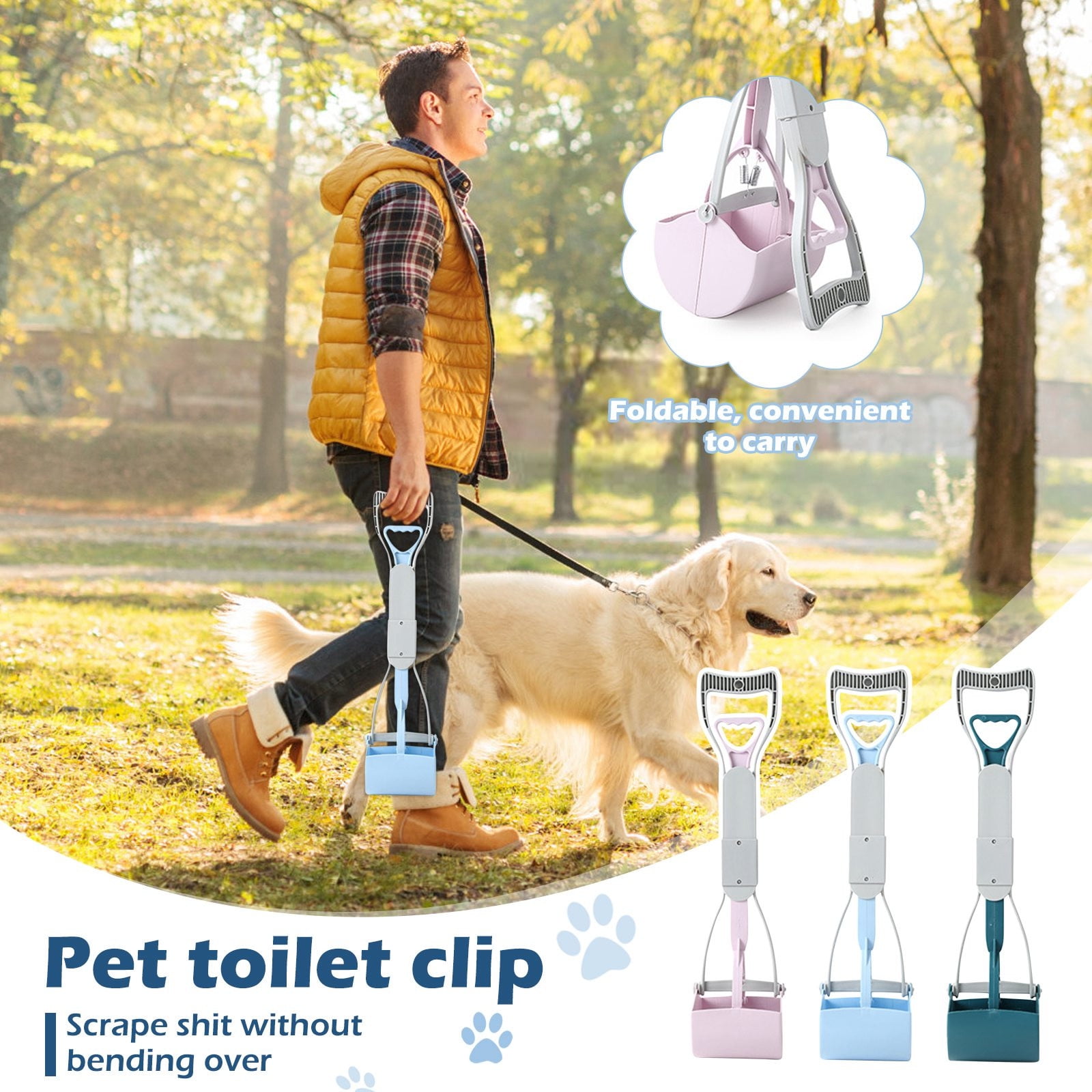 Ftwujt Dog Poop Rake And Scoop,1 Pieces Pooper Scooper, Large Pooper ...