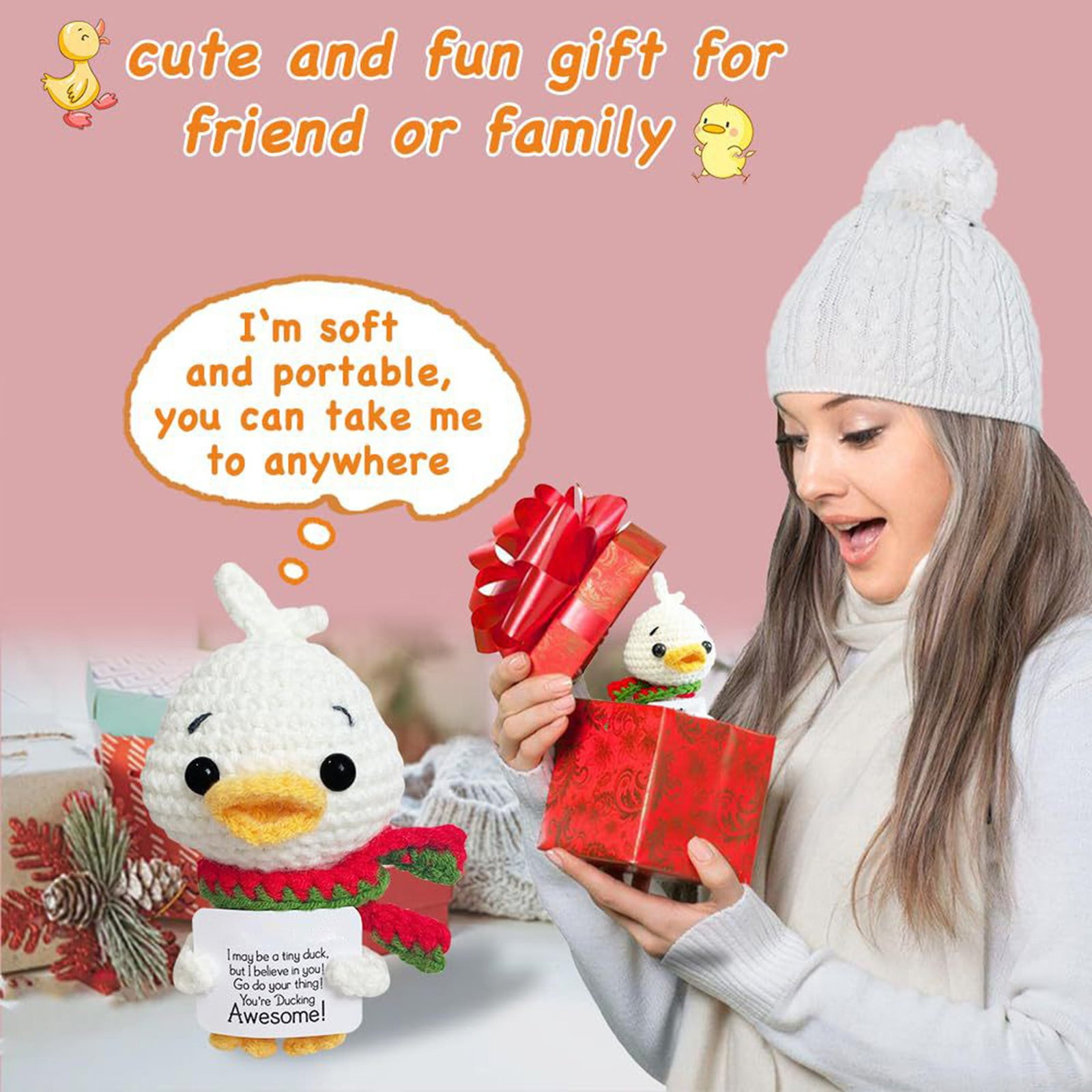 Ftwujt Duck Decor,Ducks,Positive Crochet Animals,Inspirational Positive ...