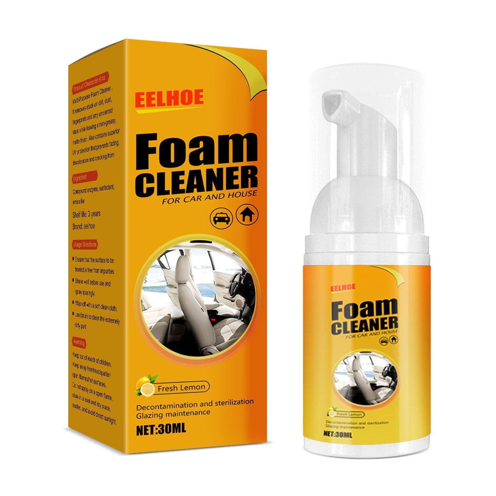 Ftwujt Foam Cleaner，1 Pcs Multipurpose Foam Cleaner Spray, Foam Cleaner ...