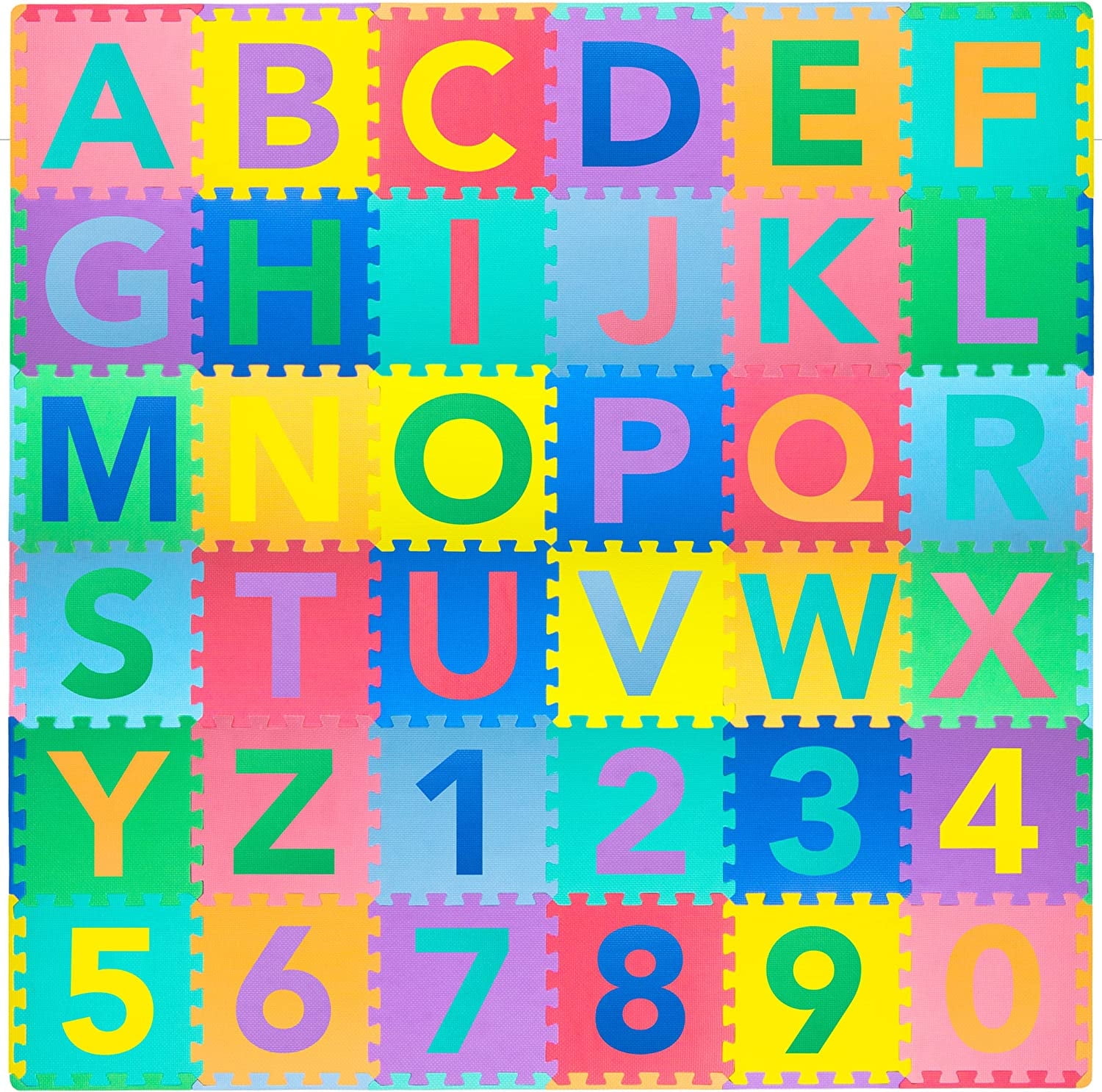 Ftwujt Kids Puzzle Alphabet, Abc Floor Mat Foam,Foam Alphabet Letters Floor Mat,Numbers, Foam ...