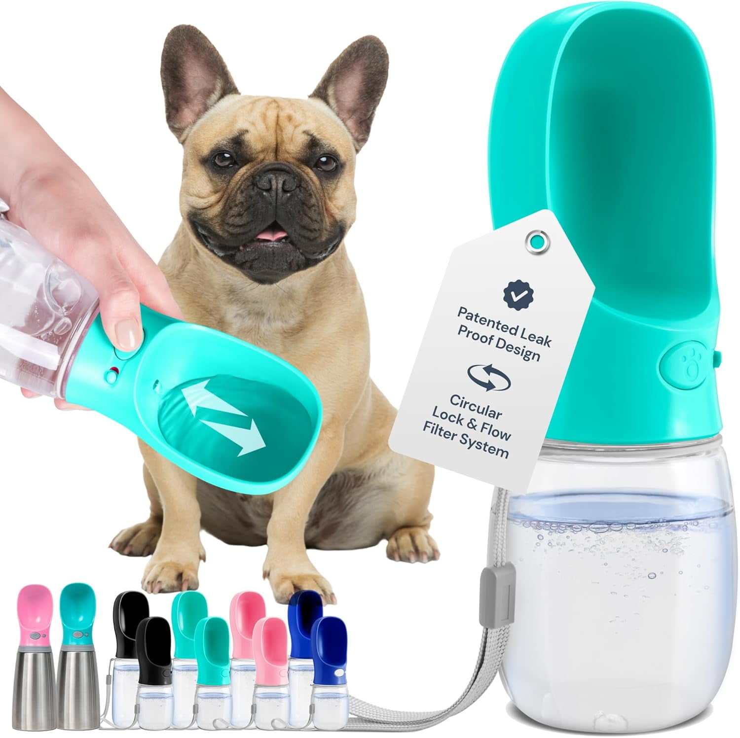 Ftwujt Lightweight Dog Travel Bottle - Portable Dog Water Dispenser ...