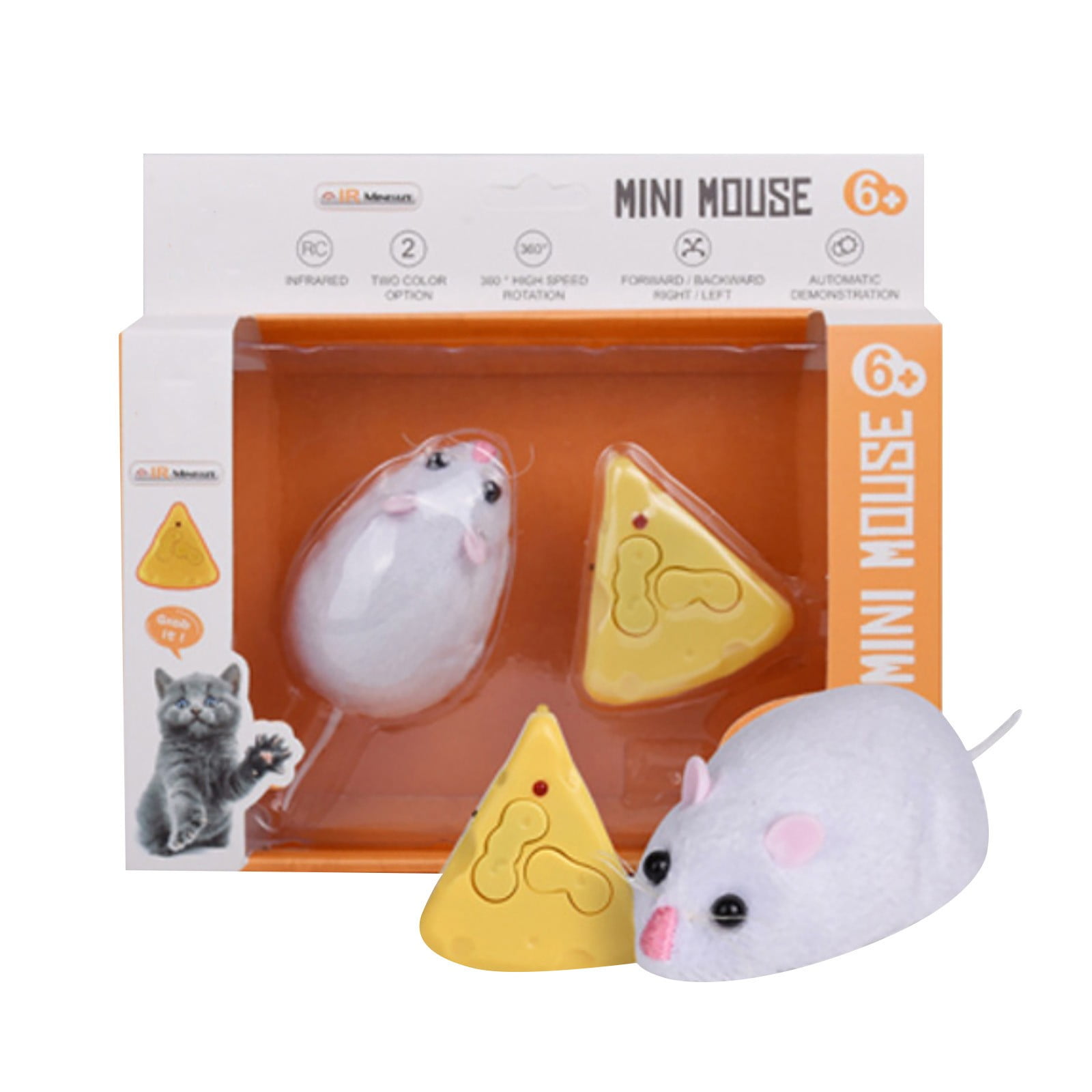 Ftwujt Remote Control Fake Rat Realistic Mouse Cat toy Mice Cat Mice ...