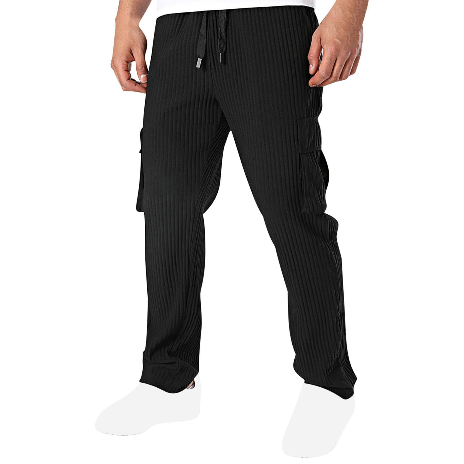 Ftwytp Joggers Trousers for Men Cargo Pants Work Wear Trouser Loose ...