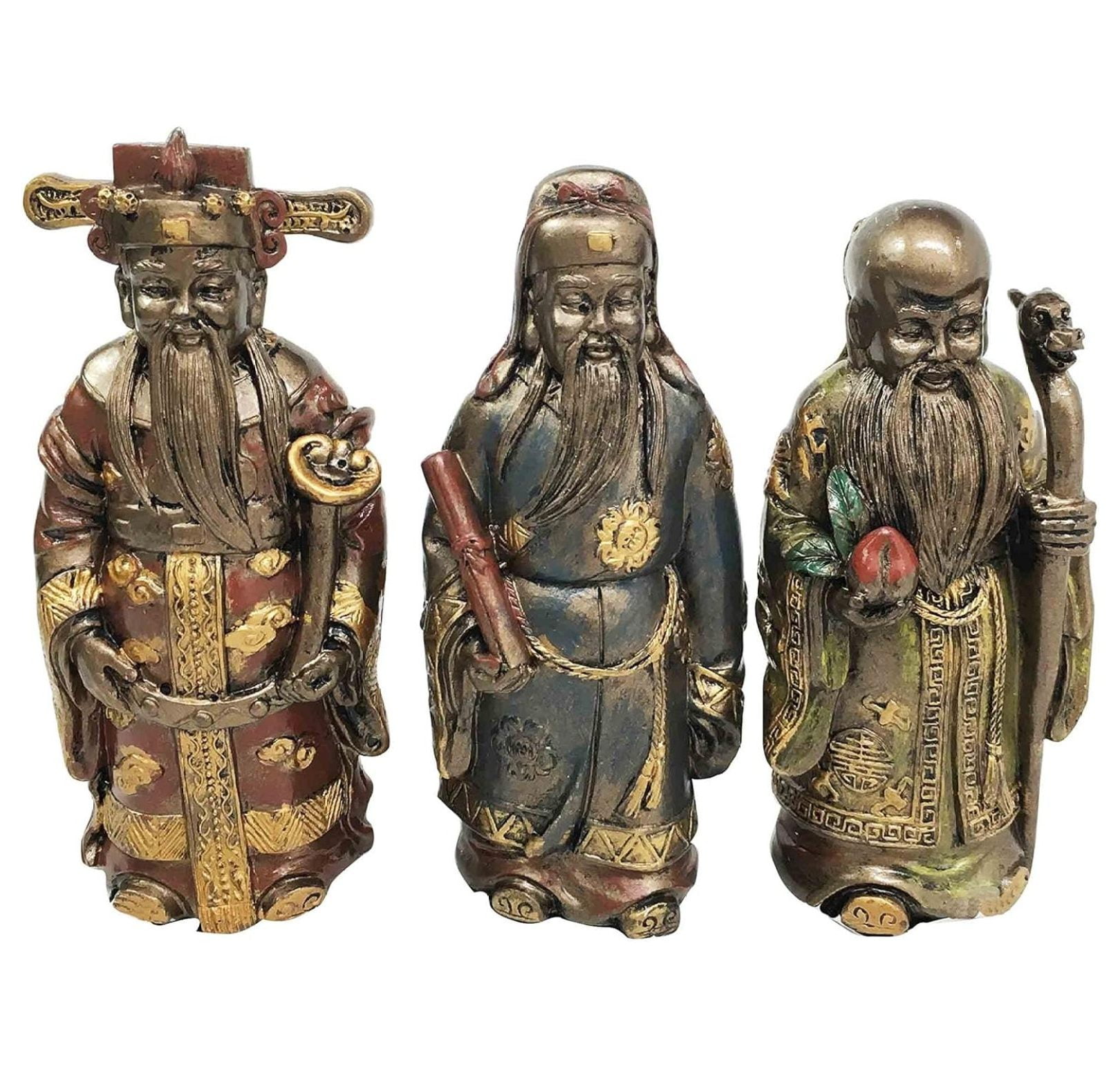 Fu Lu Shou Gods San Xing Three Stars Deity Prosperity Status Longevity ...