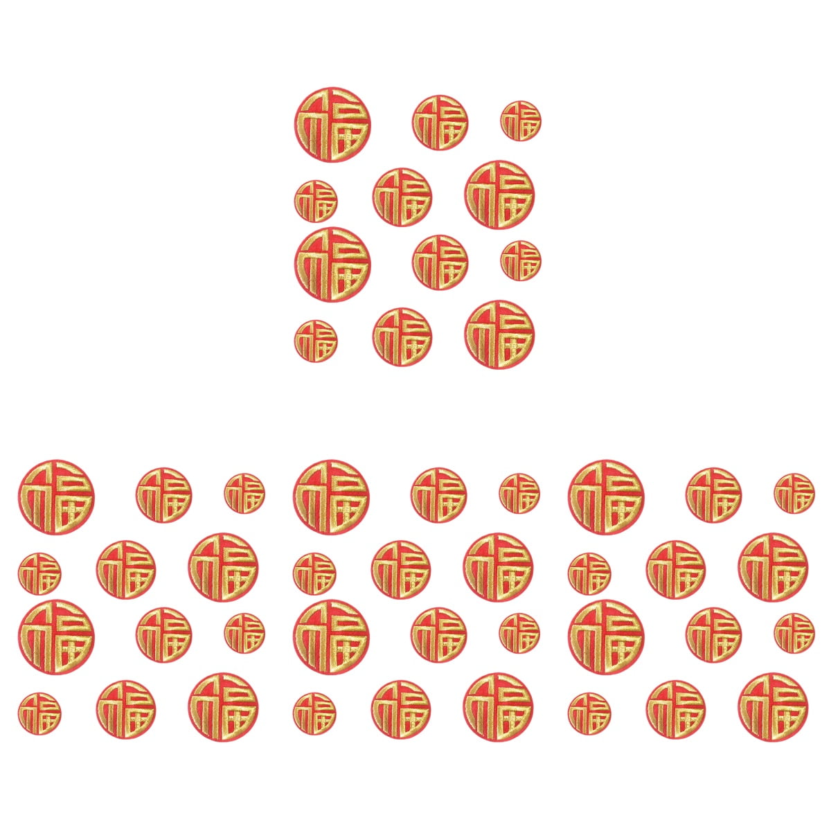 Fu Word Cloth Sticker 48 Pcs DIY Backpack Patches Stickers Chinese ...