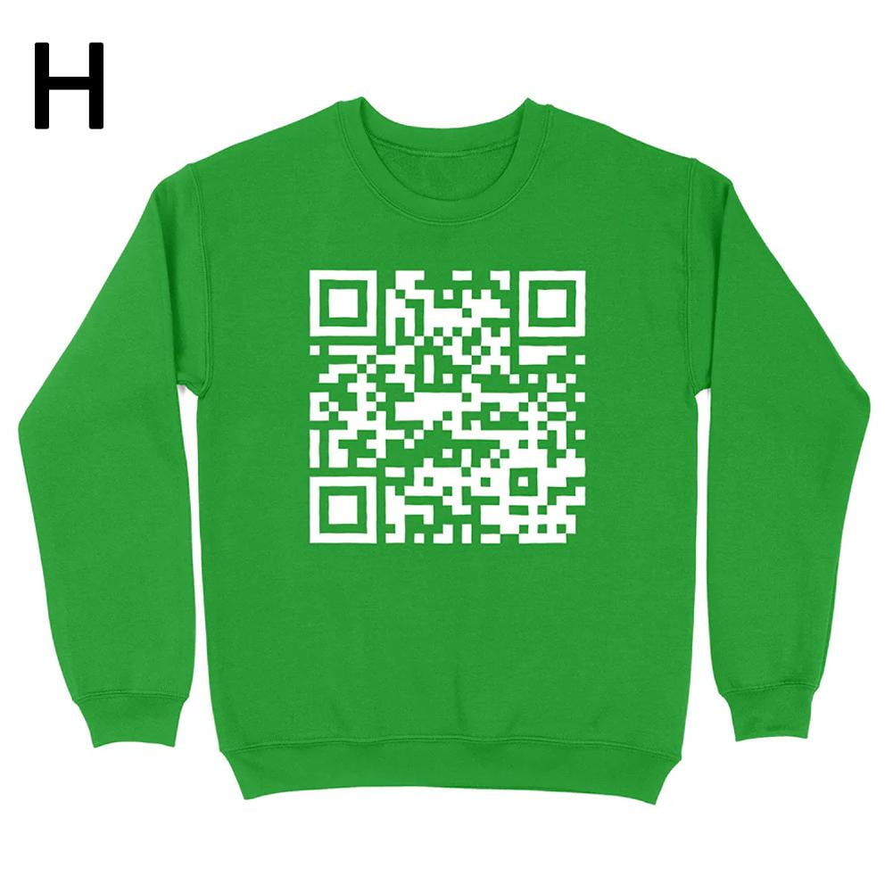 Fu You QR Code Rod Ne Sweatshirt QR Scan Code Joke Fny P Sweatsh New ...