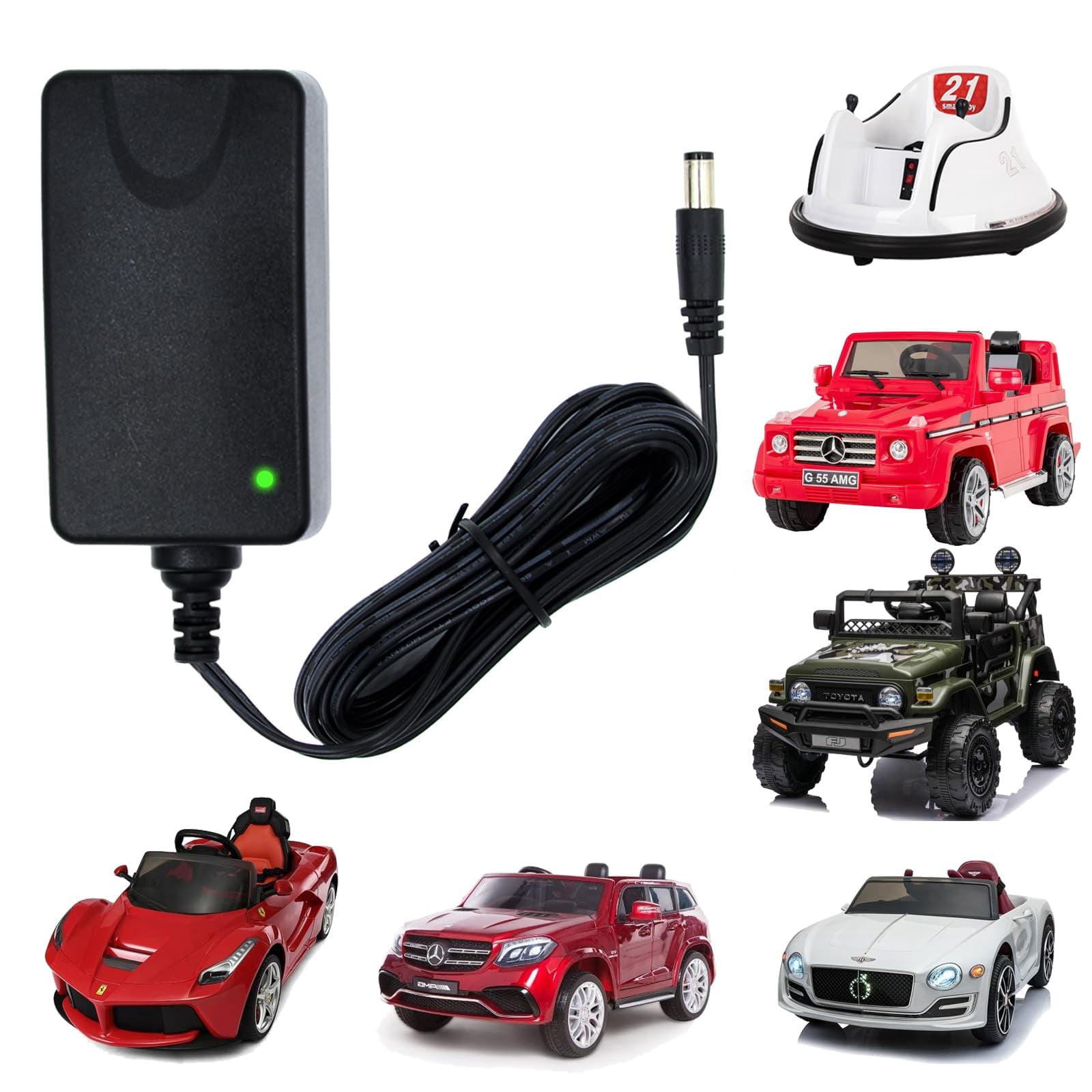 Fu1997 12V 1A ETL - Certified Charger for Ride - On Toys - 10 - Feet ...