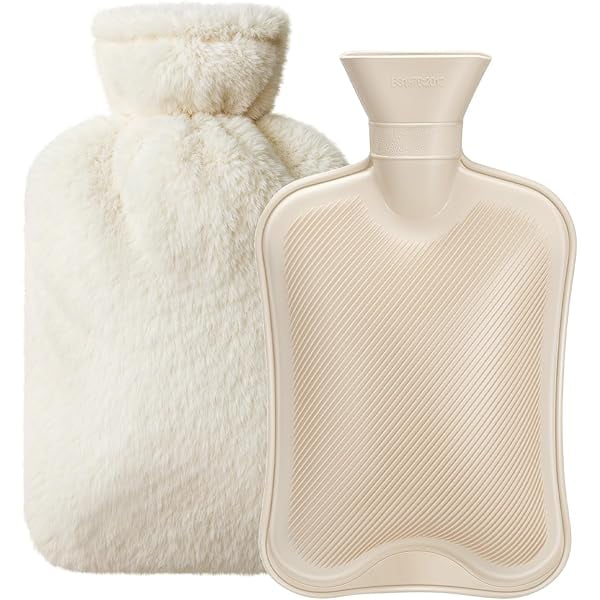 Fu997 2L Natural Rubber Hot Water Bottle with Cover, Leakproof Design ...