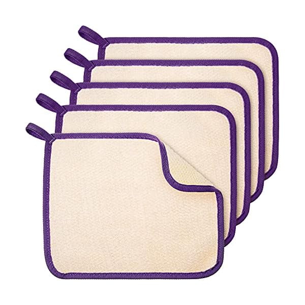 Fu997 5 Pcs Exfoliating Face and Body Wash Cloths Towel Weave Bath ...