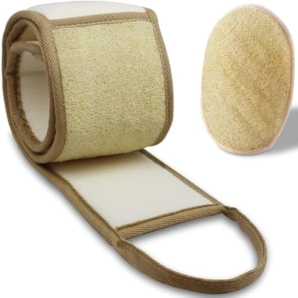 Fu997 50 Inch Extra Long Exfoliating Natural Loofah Back Scrubber ...