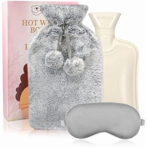 Fu997 Hot Water Bag 2L, Hot Water Bottles for Pain Relief with Cover ...