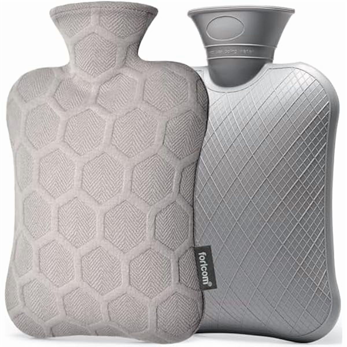 Fu997 Hot Water Bottle with Cover,Hot Water Bag for Pain Relief,Warm ...