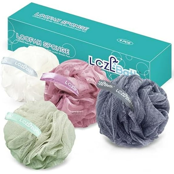 Fu997 Shower Loofah 4PCS Soft Bath Body Sponge 60g Loofa Set Thick Wash ...