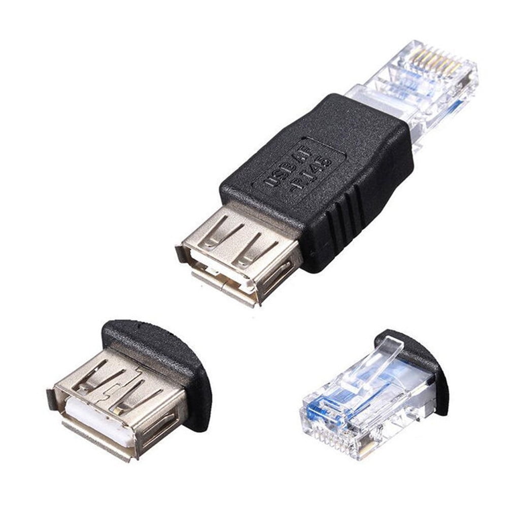 FuChenYu 3PC USB A Female F to RJ45 Male Router Adapter Plug Socket LAN ...