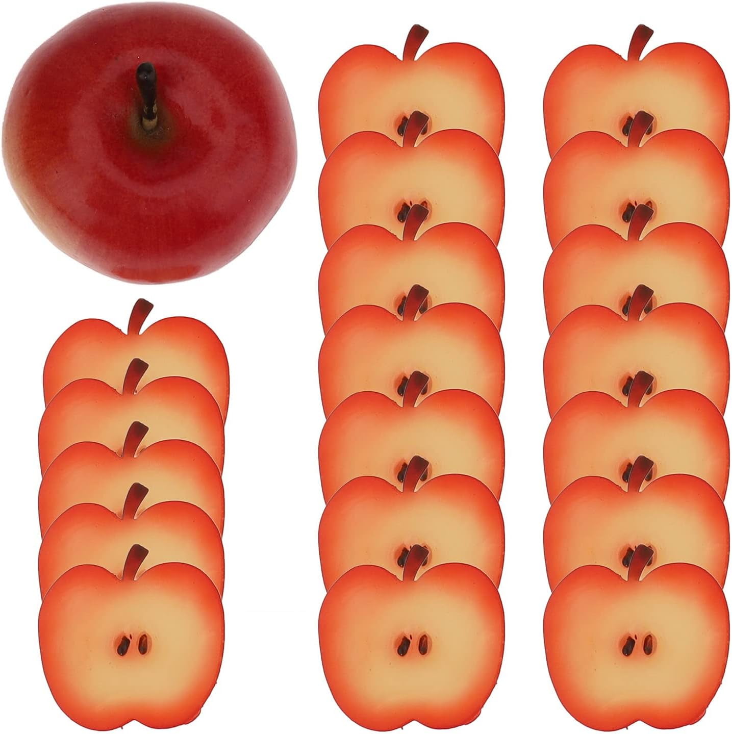 Fuax Red Apples Artificial Apple Slices Model Fake Simulation Lifelike ...