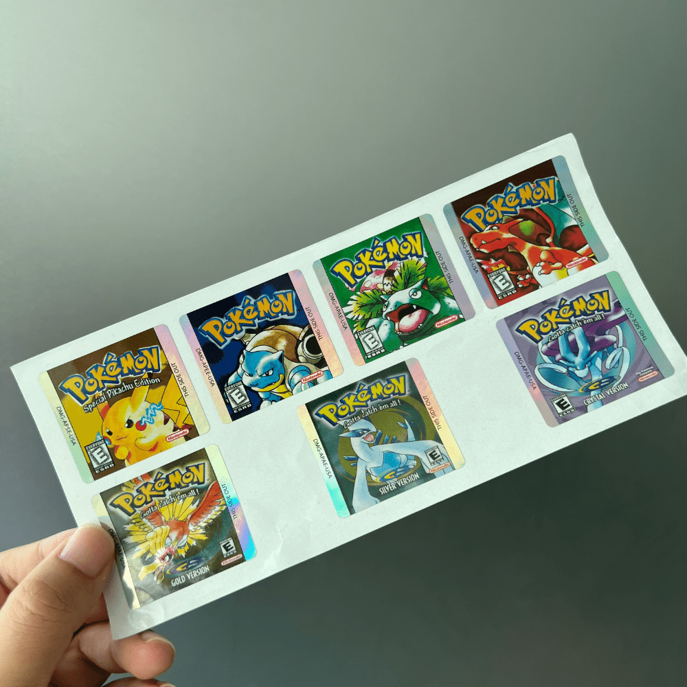 Fubis Gbc Holographic Labels Replacement Hd Cover Game boy color All 7 ...