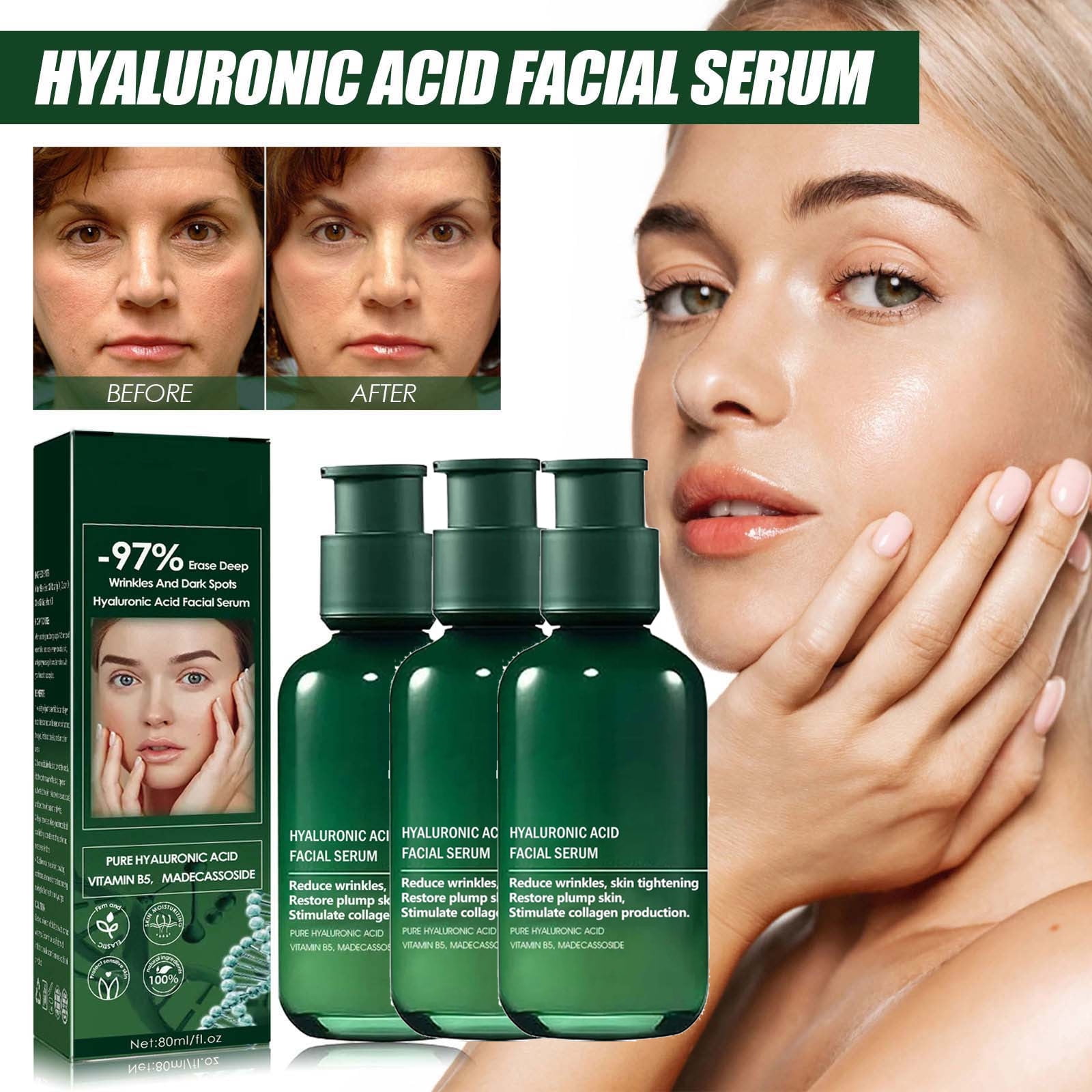 3Pcs Skin Firming Cream, Skin Firming Rejuvenating Serum 2.82 FL OZ ...