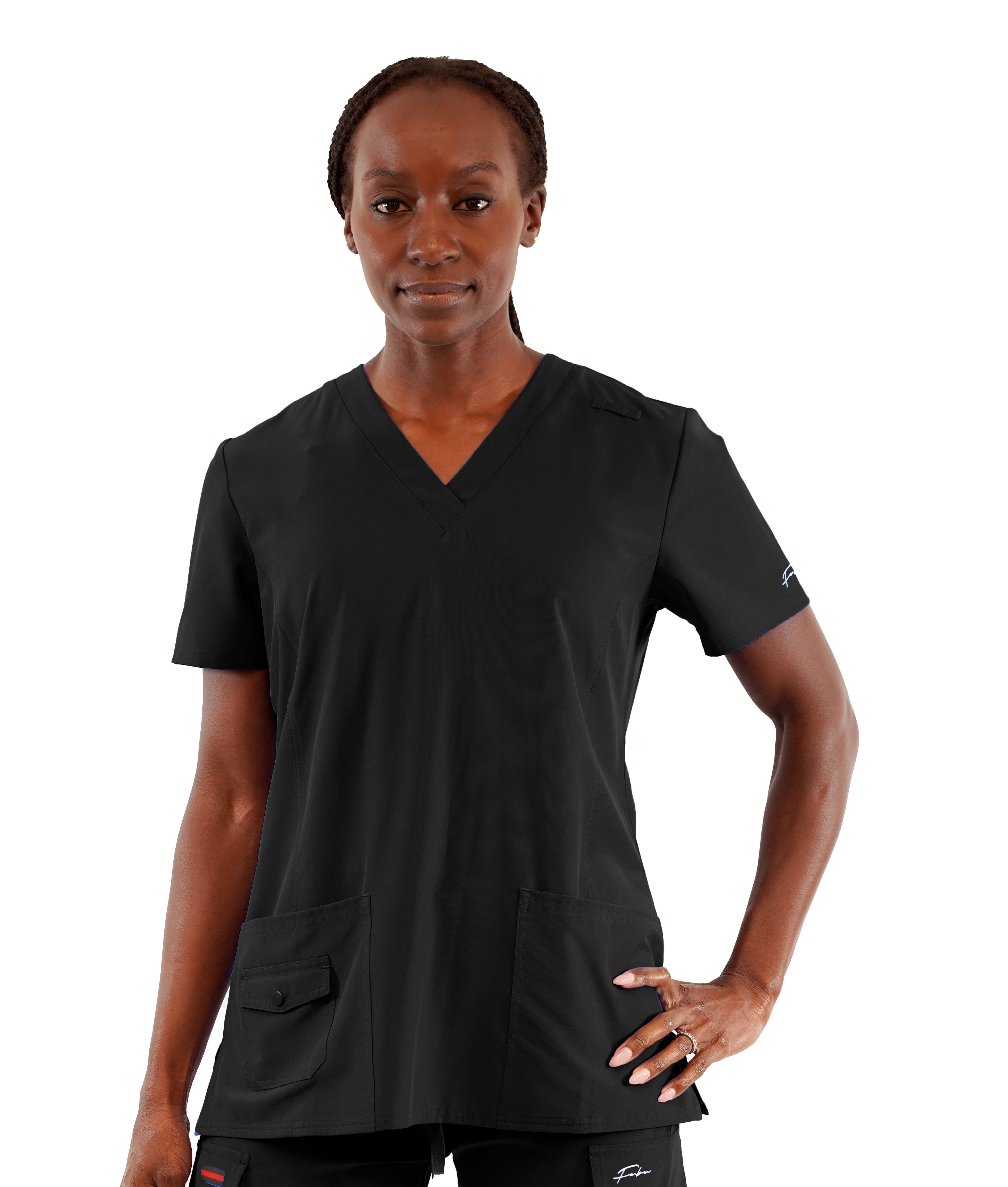 Fubu Women's V-Neck Scrub Top Medical Nursing Uniform - Walmart.com