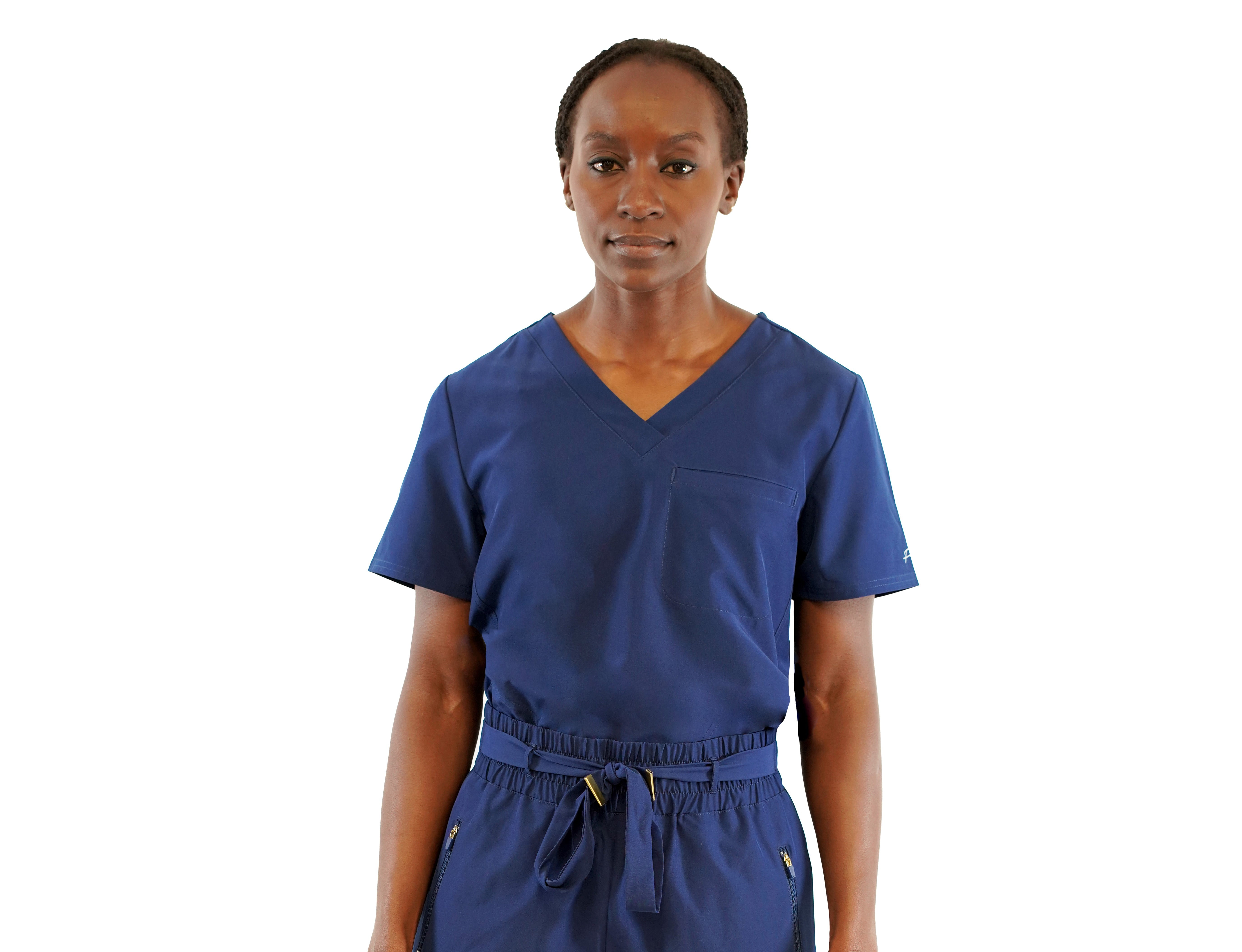 Fubu Women's V-Neck Tuck In Scrub Top Medical Nursing Uniform - Walmart.com