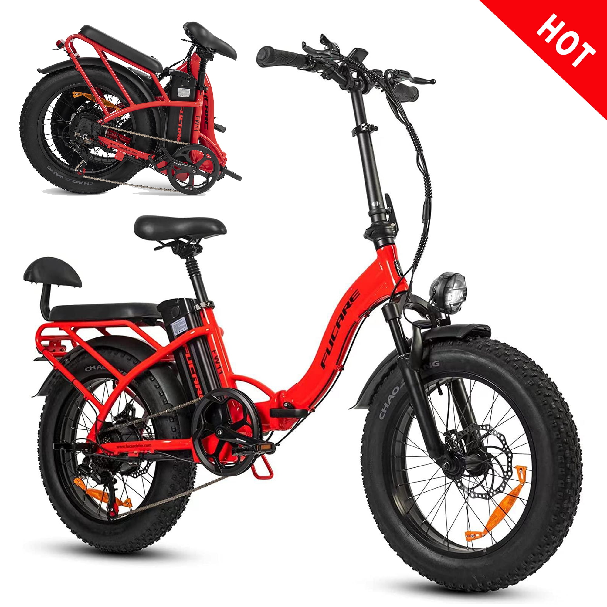 Fucare 20" 4.0 Fat Tire Ebike,Folding Electric Bike for Adults,750W 48V 15Ah Removable Battery E ...