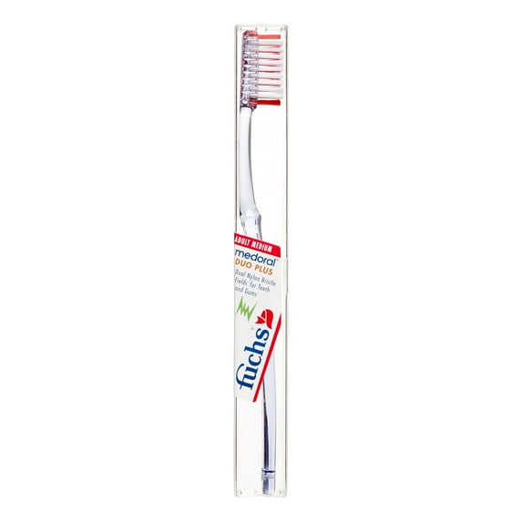 Fuchs Duo Plus Nylon Toothbrush, Medium - Walmart.com