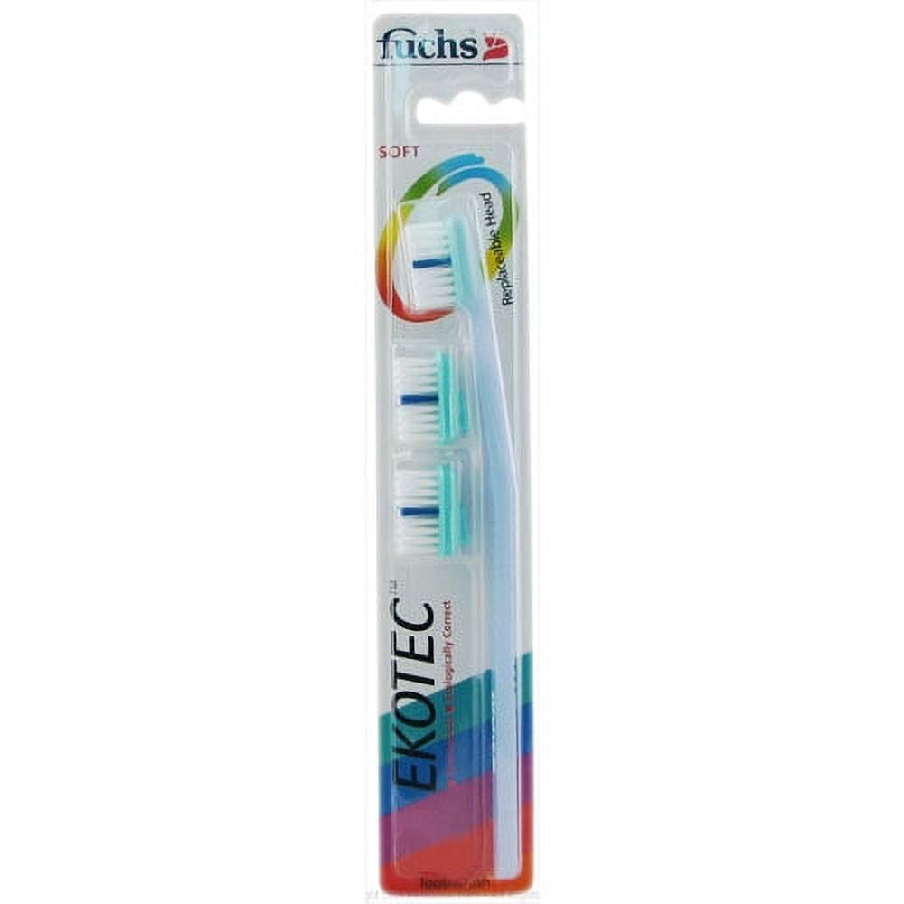 Fuchs Ekotec Toothbrush And Replacement Heads Soft Bristle, 3 Ea, 6 Pack - Walmart.com