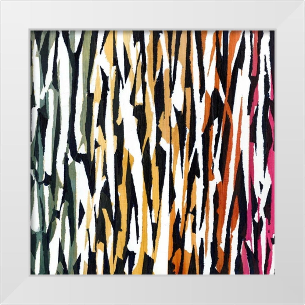 Fuchs, Jodi 15x15 White Modern Wood Framed Museum Art Print Titled - Torn VII - Walmart.com