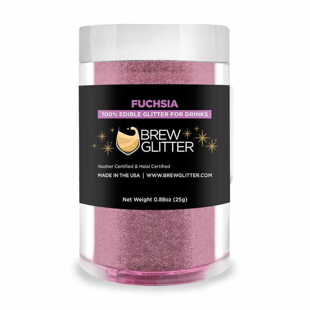 Brew Glitter - Fuchsia Edible Drink Glitter - Bold Sparkle, Beverage ...