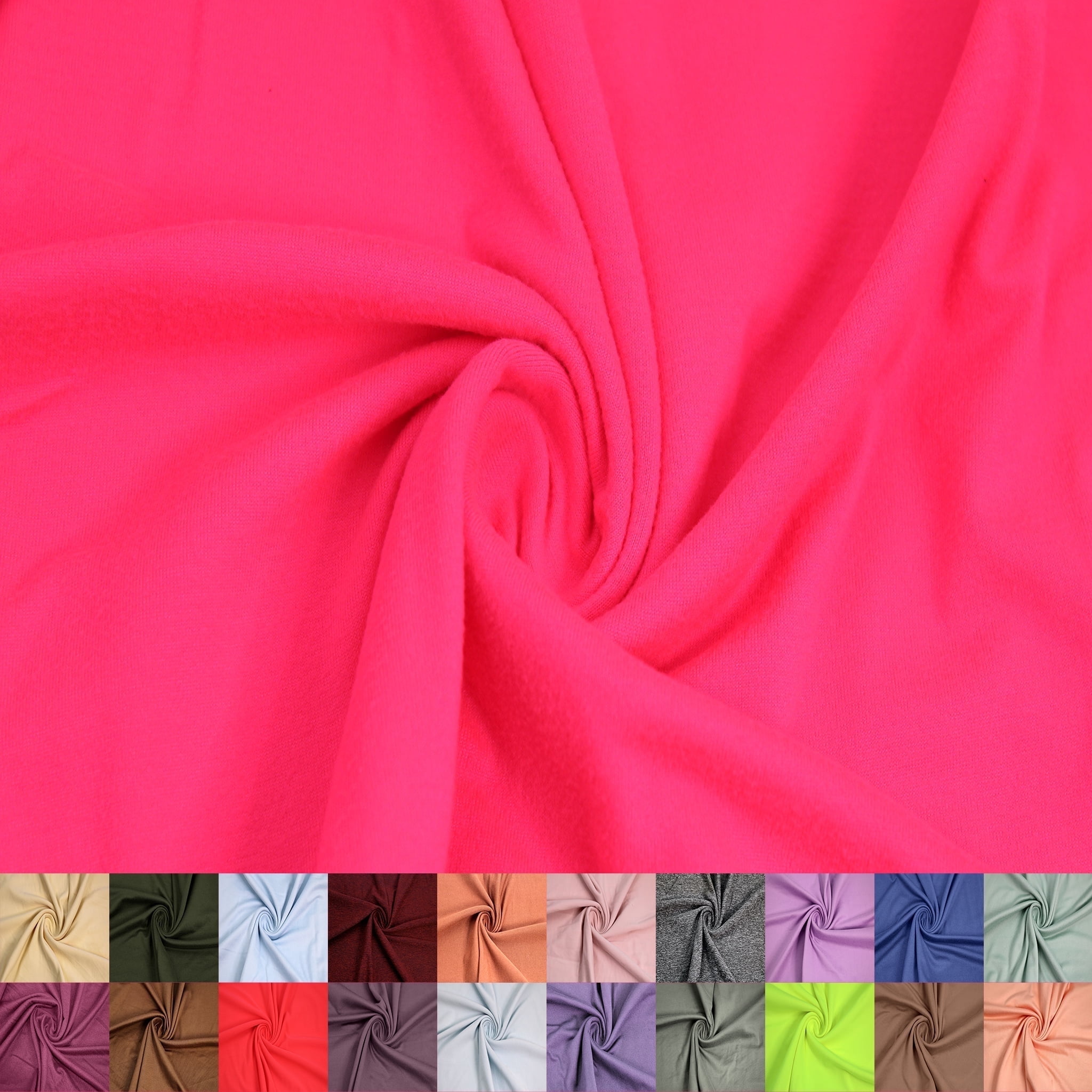 Fuchsia Neon 59" Wide Printed DTY Double-Sided Brushed Fabric by the ...