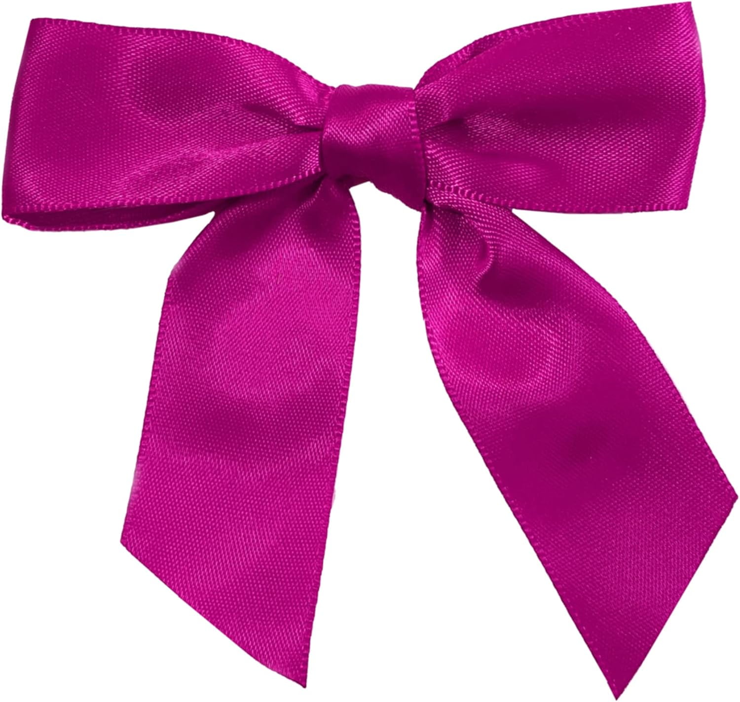 Fuchsia Pink Satin Pre-tied Bows - 3" wide, Set of 10, Christmas, Gift ...