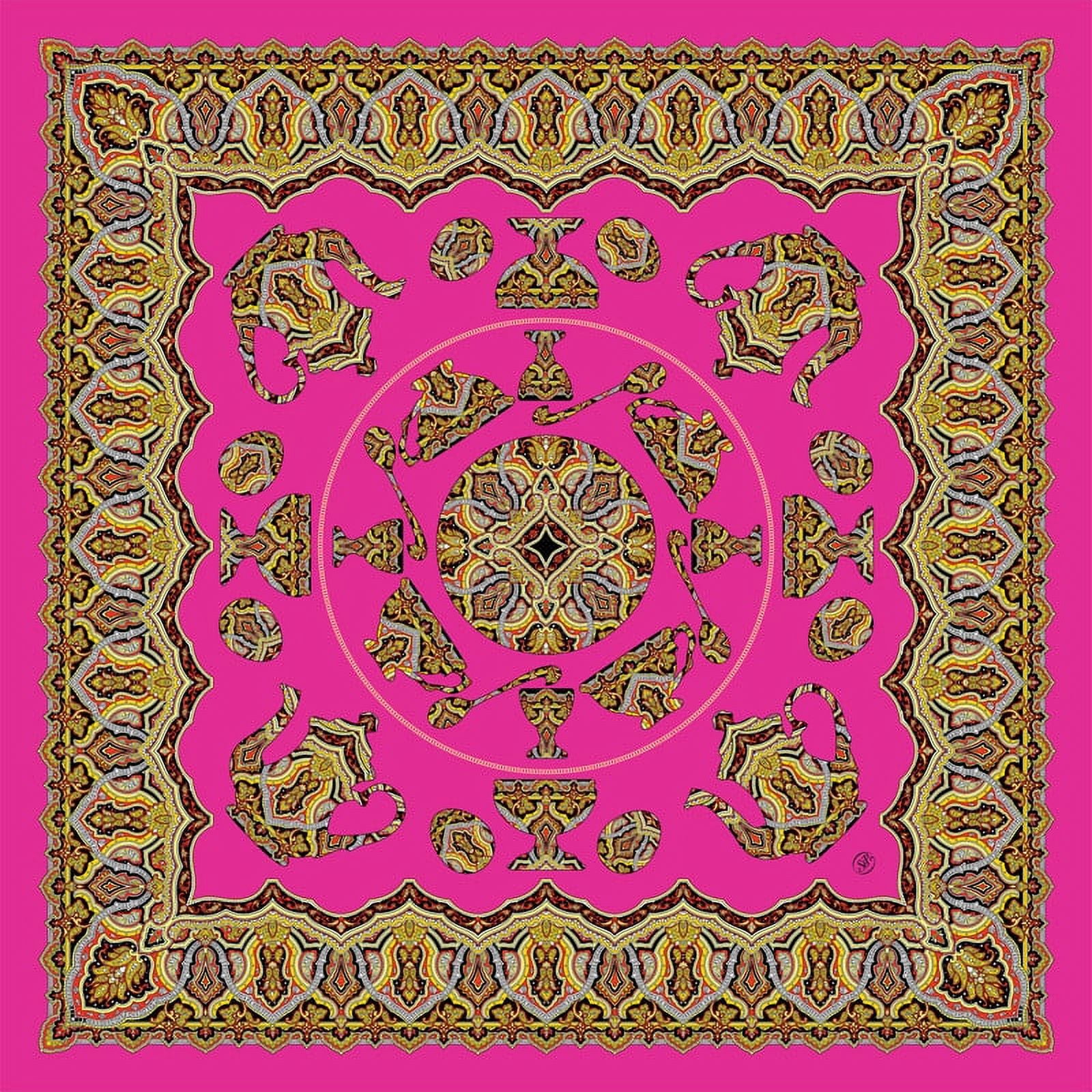 Fuchsia Silk Square Shawl 36x36 inch Traditions of Faberge Silk Noble ...
